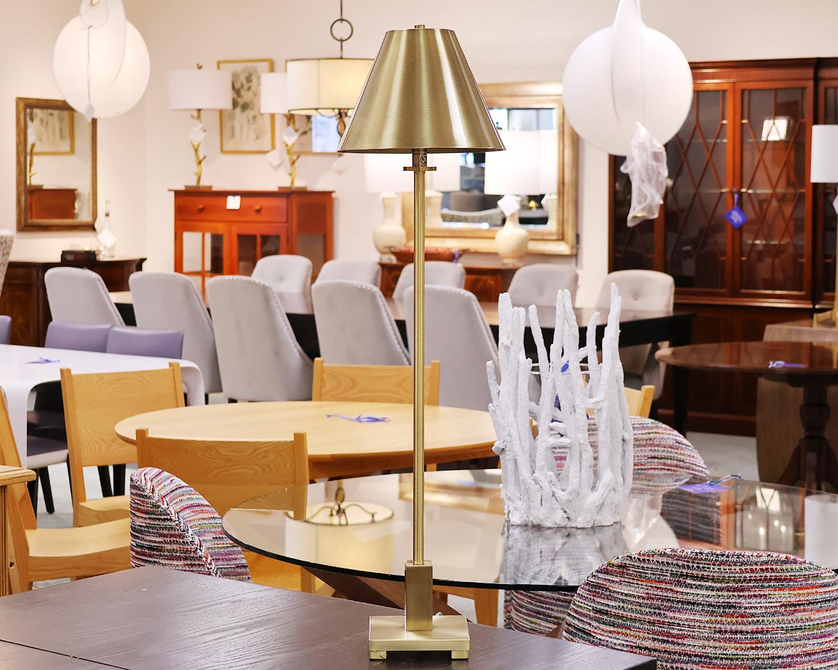 "Pilot" Buffet Table Lamp in Brass – Furniture Consignment Gallery