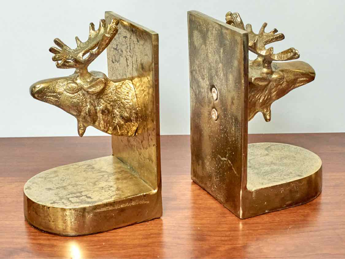 Pair of Moose Bookends – Furniture Consignment Gallery