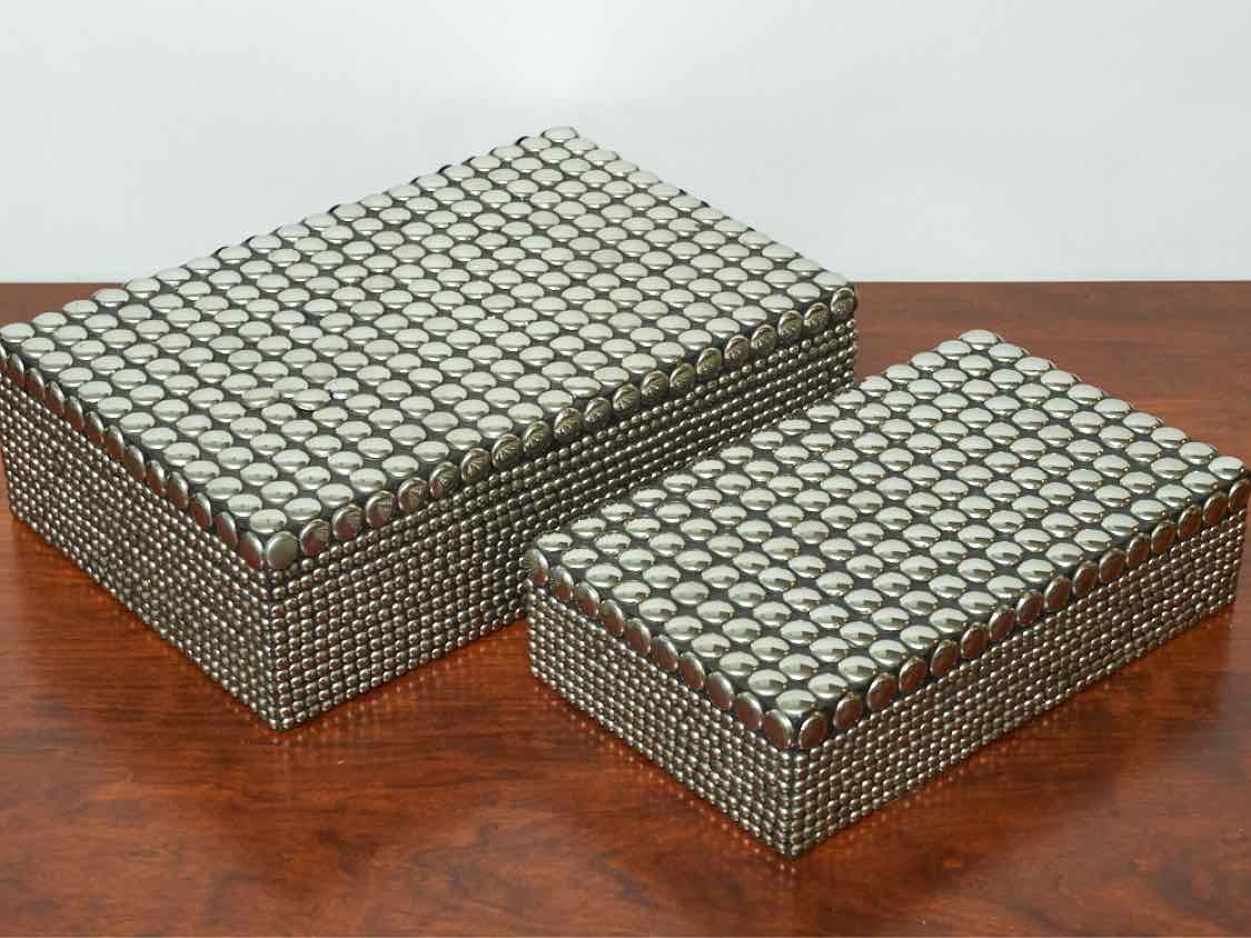 Pair of 'Chevron' Boxes – Furniture Consignment Gallery